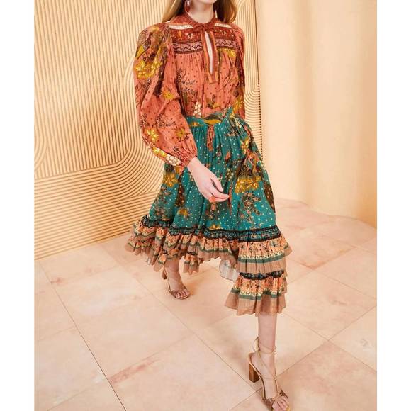 Ulla Johnson | Tops | New Ulla Johnson Rana Blouse In Cardinal | Poshmark